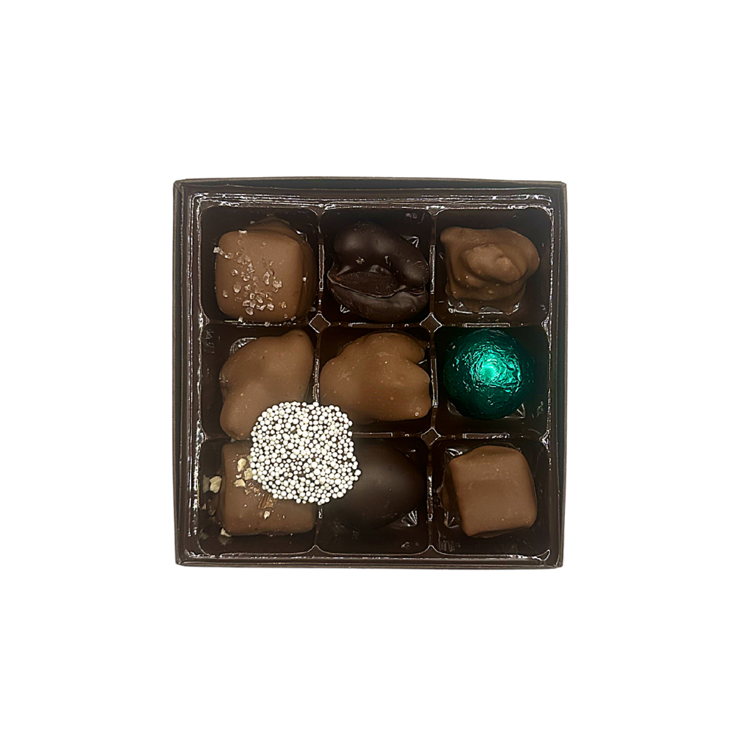 Assorted Milk & Dark Chocolate 9-Piece Gift Box – Gourmet Gift ...
