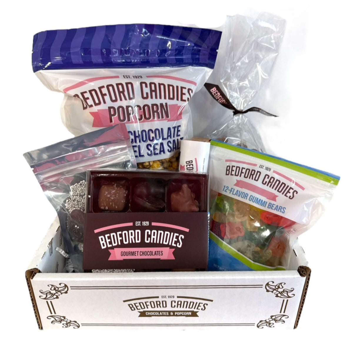 Bronze Gift Set – Candy, Chocolate and Popcorn bundle — Bedford Candies
