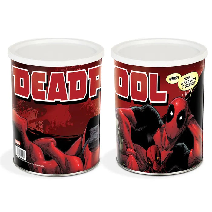 Deadpool Gourmet Popcorn Tin - 1 Gallon - Marvel Fans — Bedford Candies