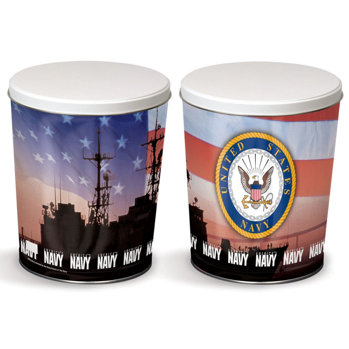 Navy Popcorn Tin – 3 Gallon Gourmet Military Gift — Bedford Candies