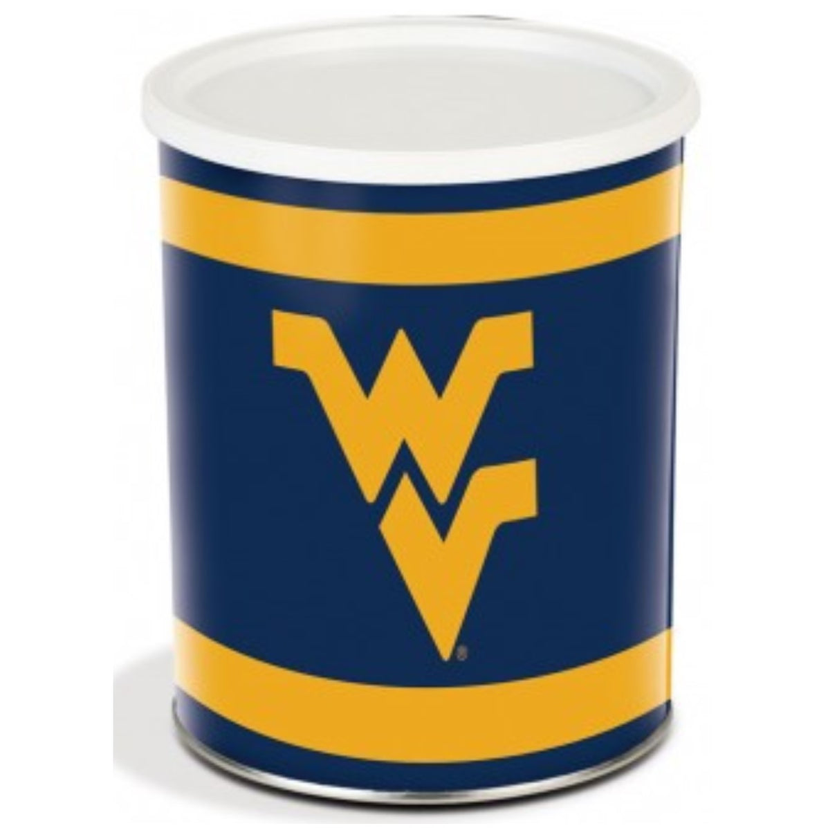 WVU Popcorn Tin – 1 Gallon | Custom Flavors for Mountaineers — Bedford ...